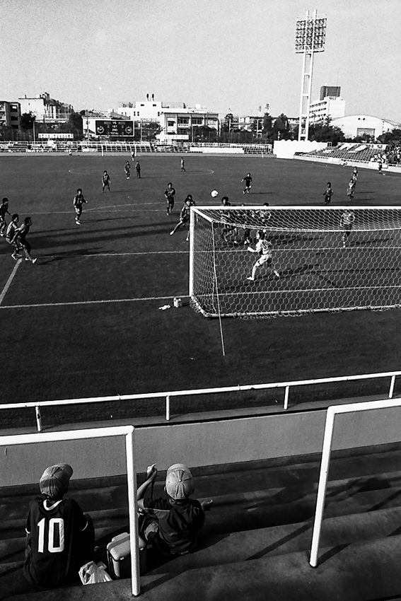 [Nishigaoka Football Stadium, Tokyo] Two Boys Behind The Goal Posts ...