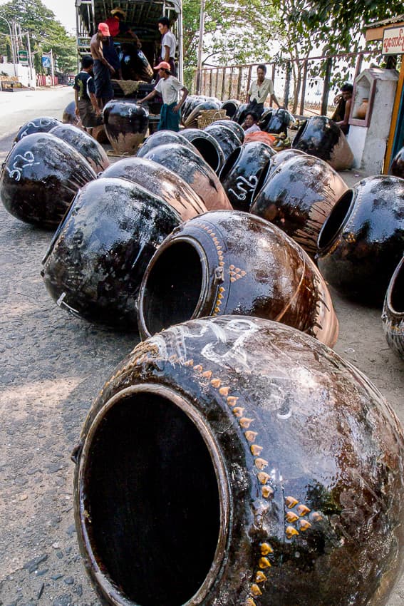 [Pyay, Myanmar] Big Jars On The Ground | Photo by awazo.com