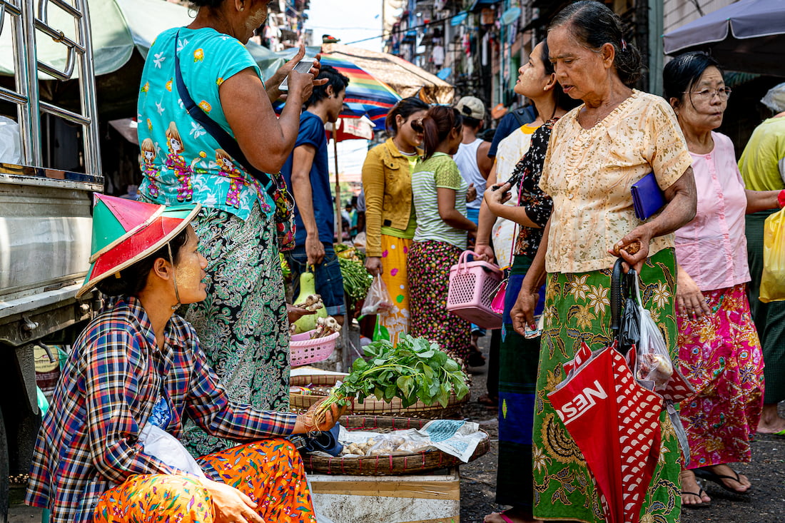 [Yangon, Myanmar] In The Center Of Yangon, There Are Street Markets ...