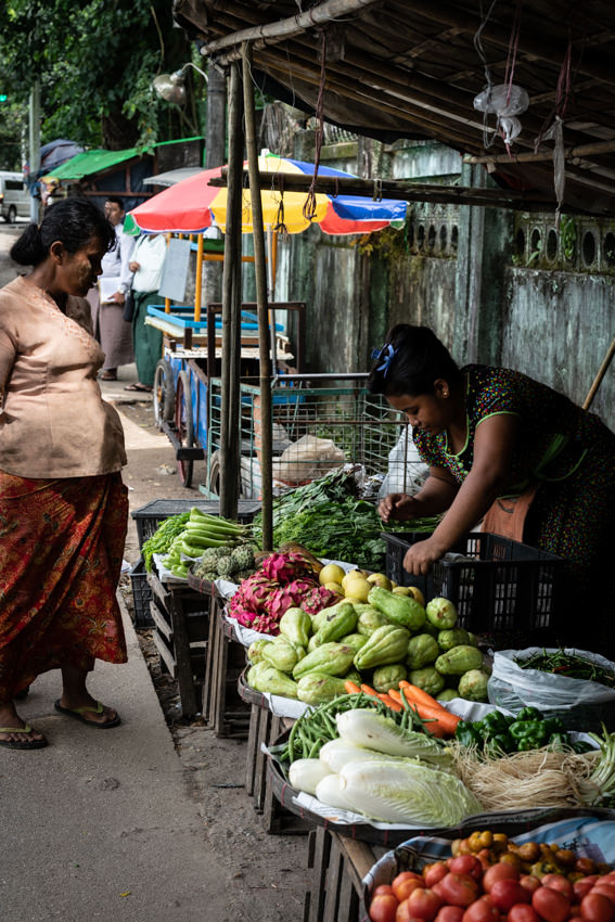 Greengrocery Outside Insein Station [Myanmar] Travel, Photo and Essay ...