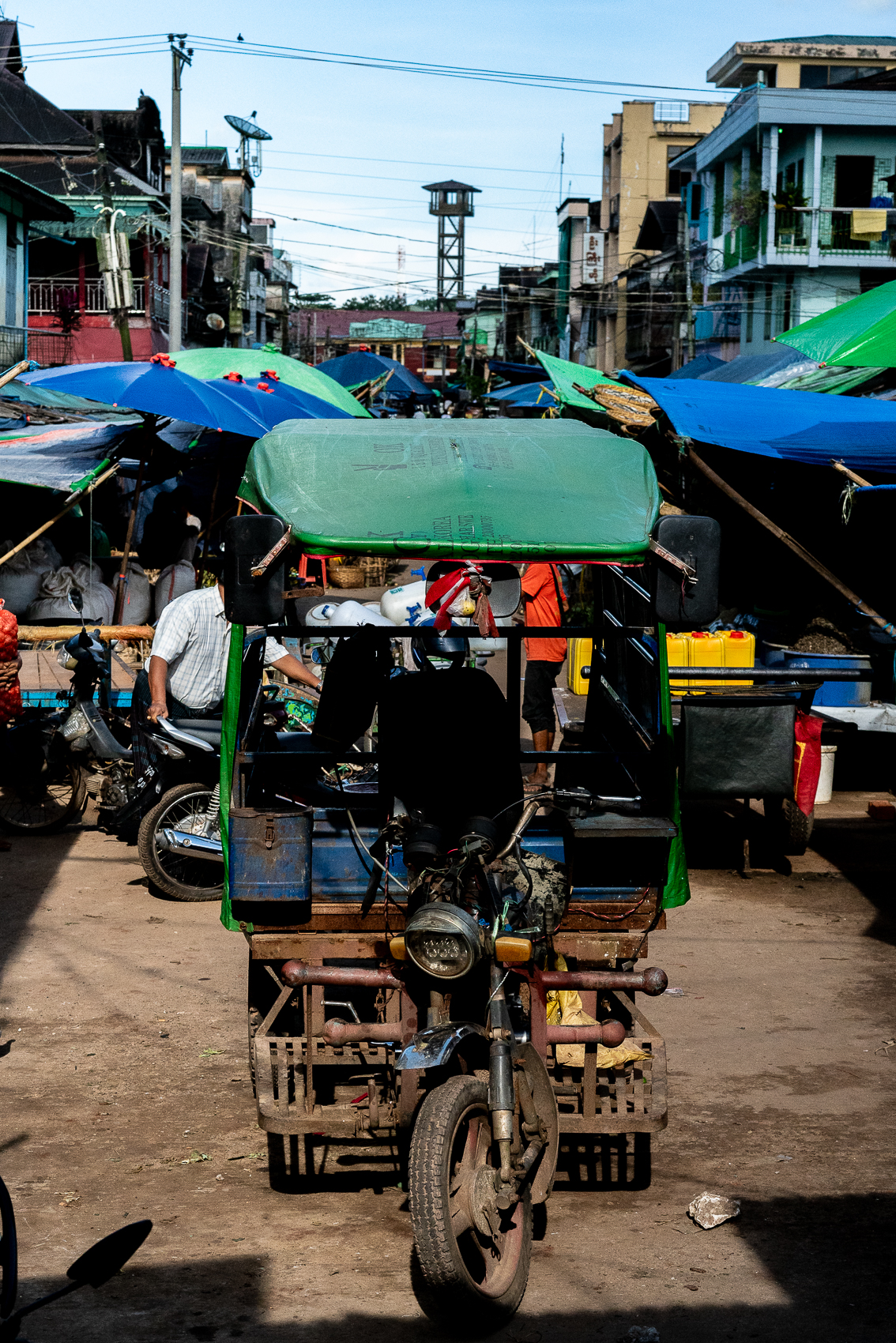 [Bago, Myanmar] Tricycles Converted From Motorcycles Are Common In ...